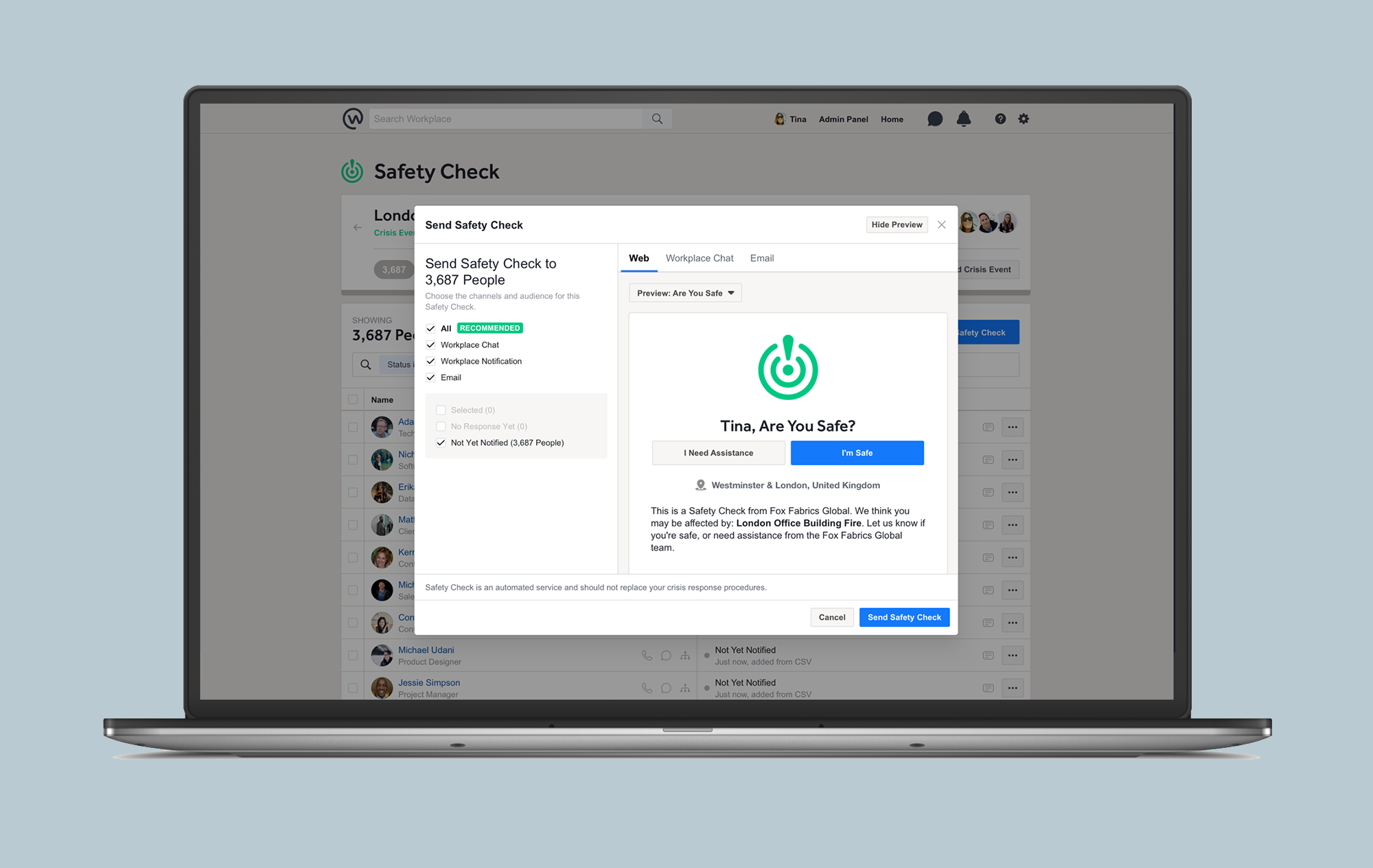 Facebook releases Safety Check crisis response tool for Workplace ...